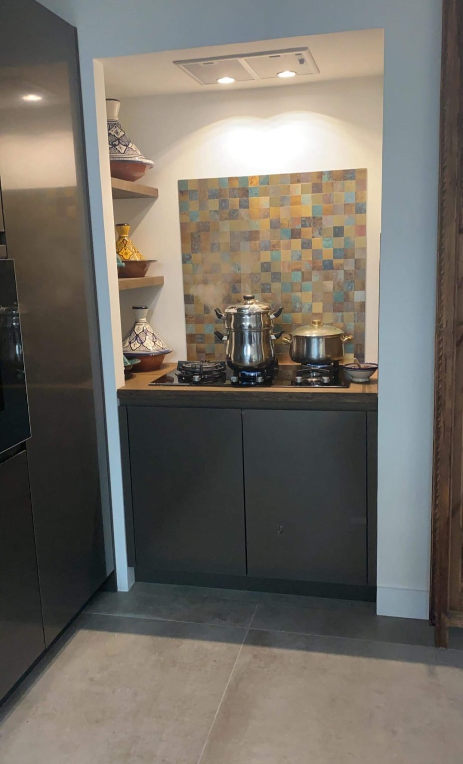 Zelfklevende Mozaïek Steenstrip Blok Vierkant Rustik Goud - Sanideco