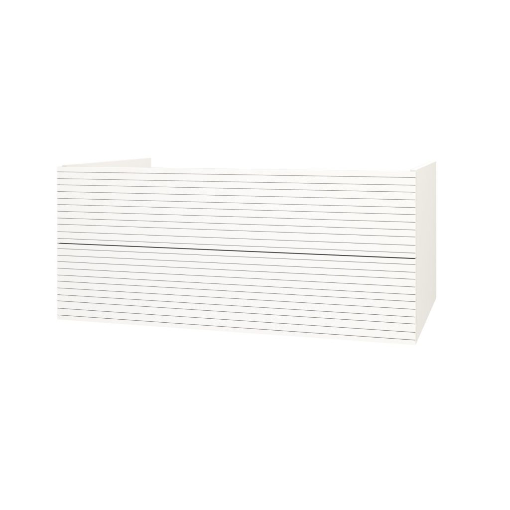 Monazo Elite onderkast met horizontaal Reliëf 60cm mat wit