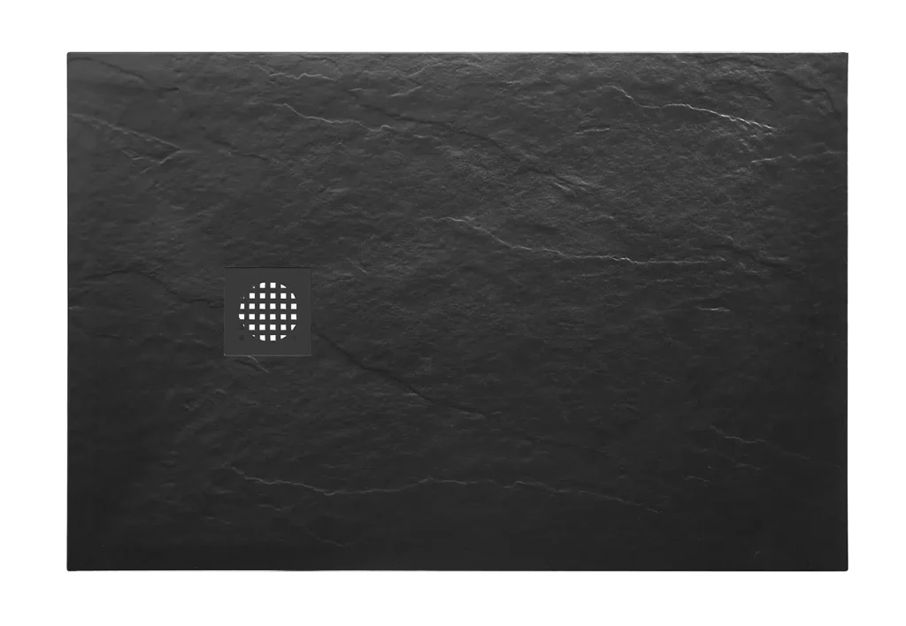 Stonea douchebak antislip composiet 900x1400x30 mm mat zwart